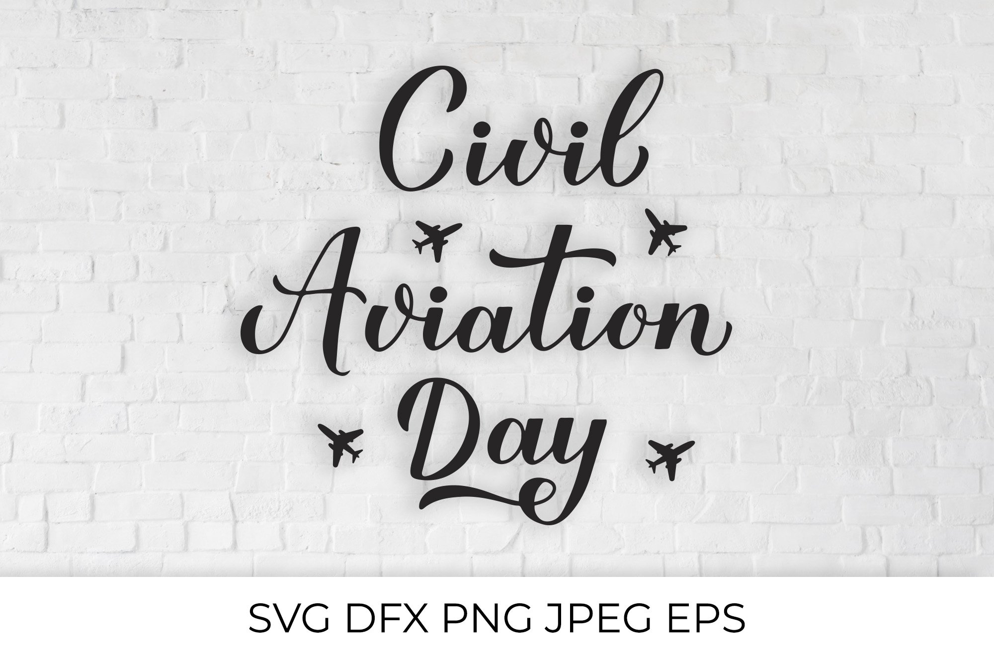 Civil Aviation Day calligraphy hand lettering SVG (1026828) | Hand ...