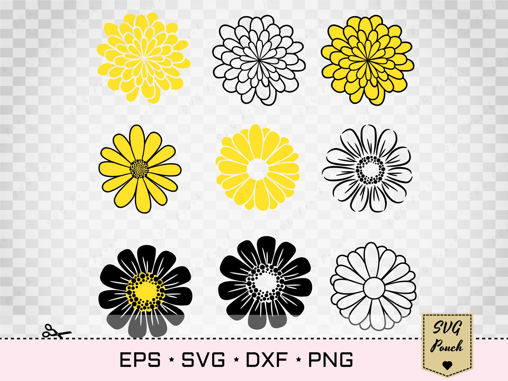Daisy Flowers SVG (538469) | Cut Files | Design Bundles
