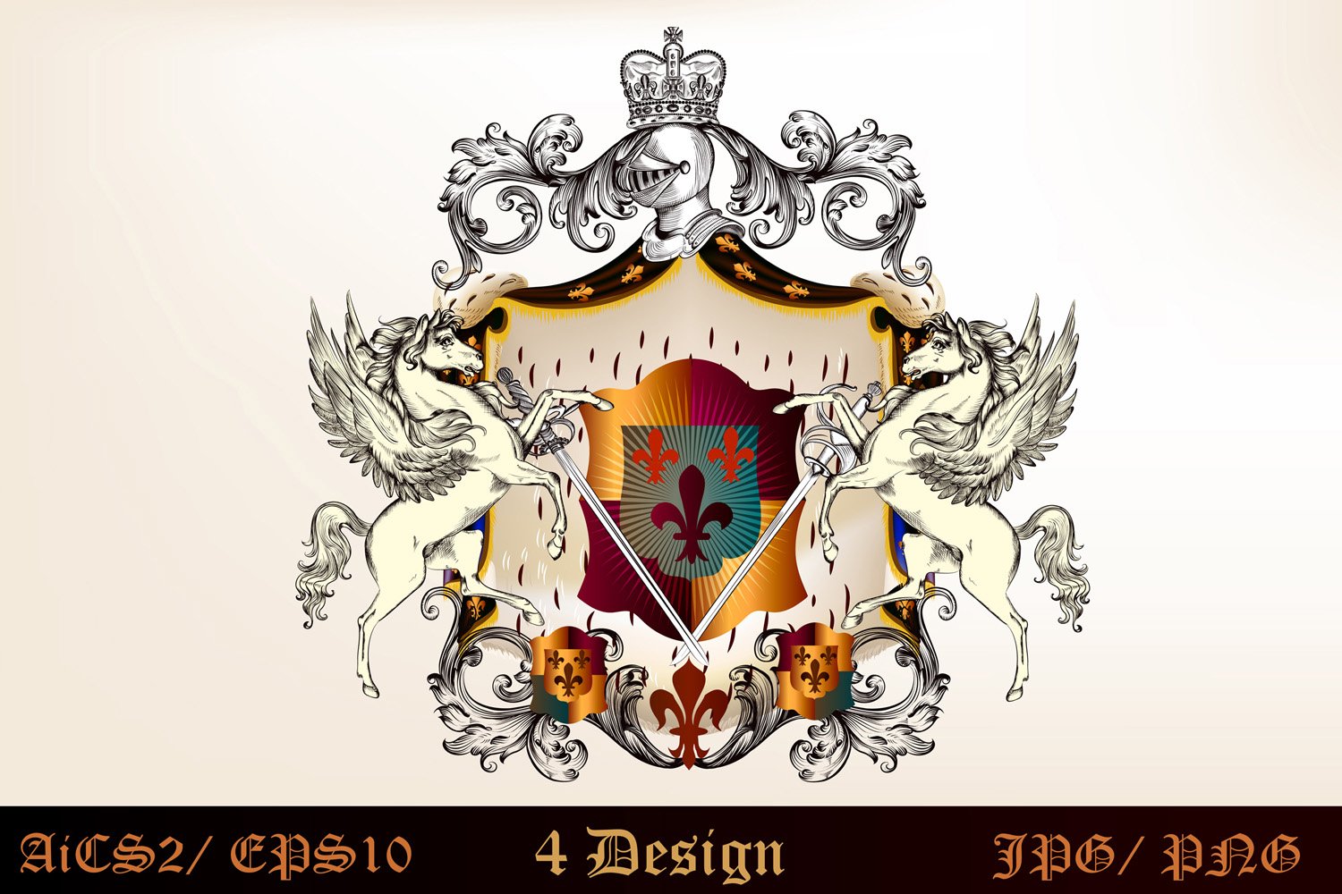 Heraldic bundle of detailed of shields (96380) | Illustrations | Design ...