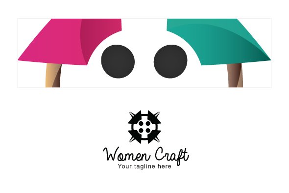 Women Craft - Illustrative Abstract Group Logo Template (25363) | Logos ...