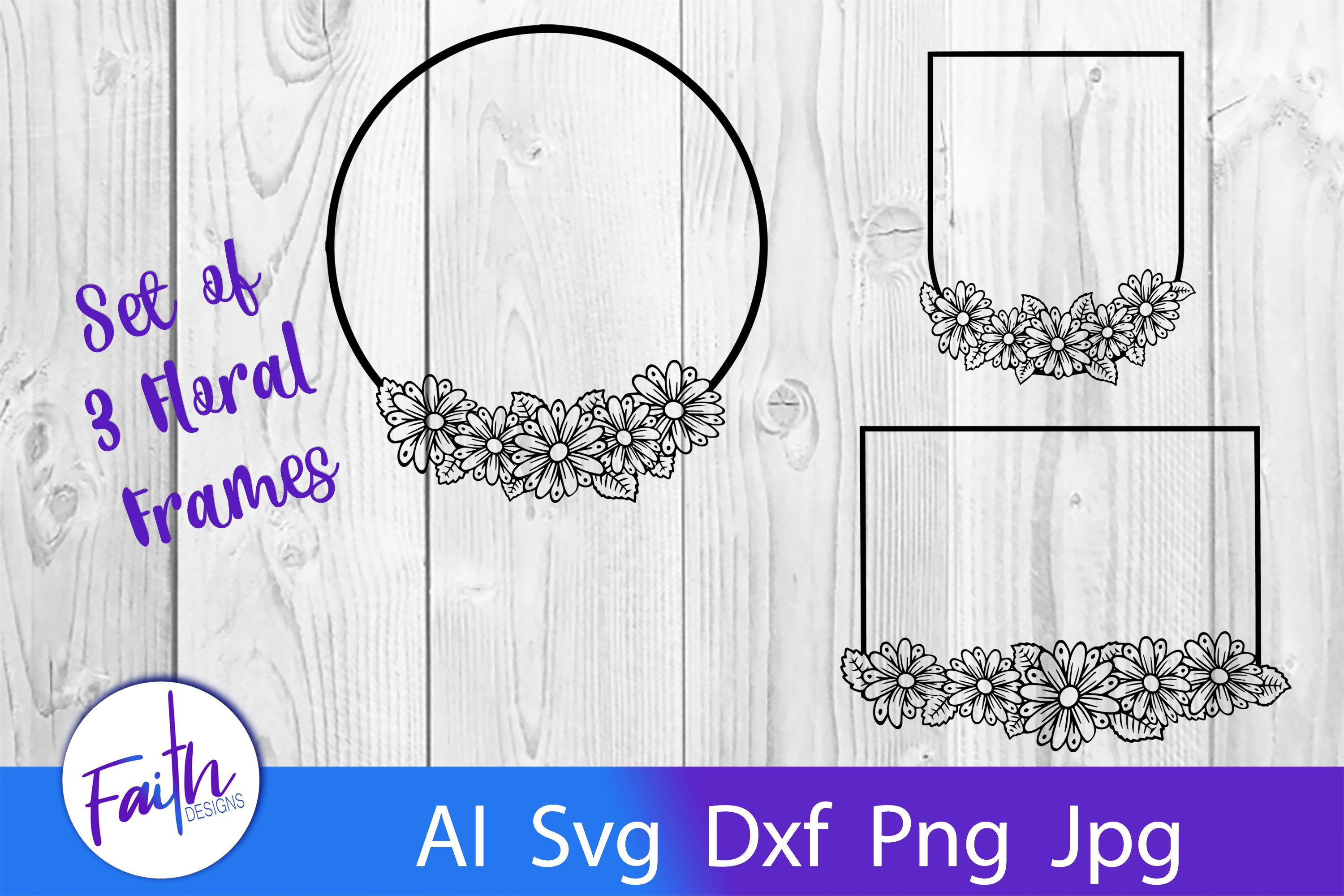 Single Line Floral Borders