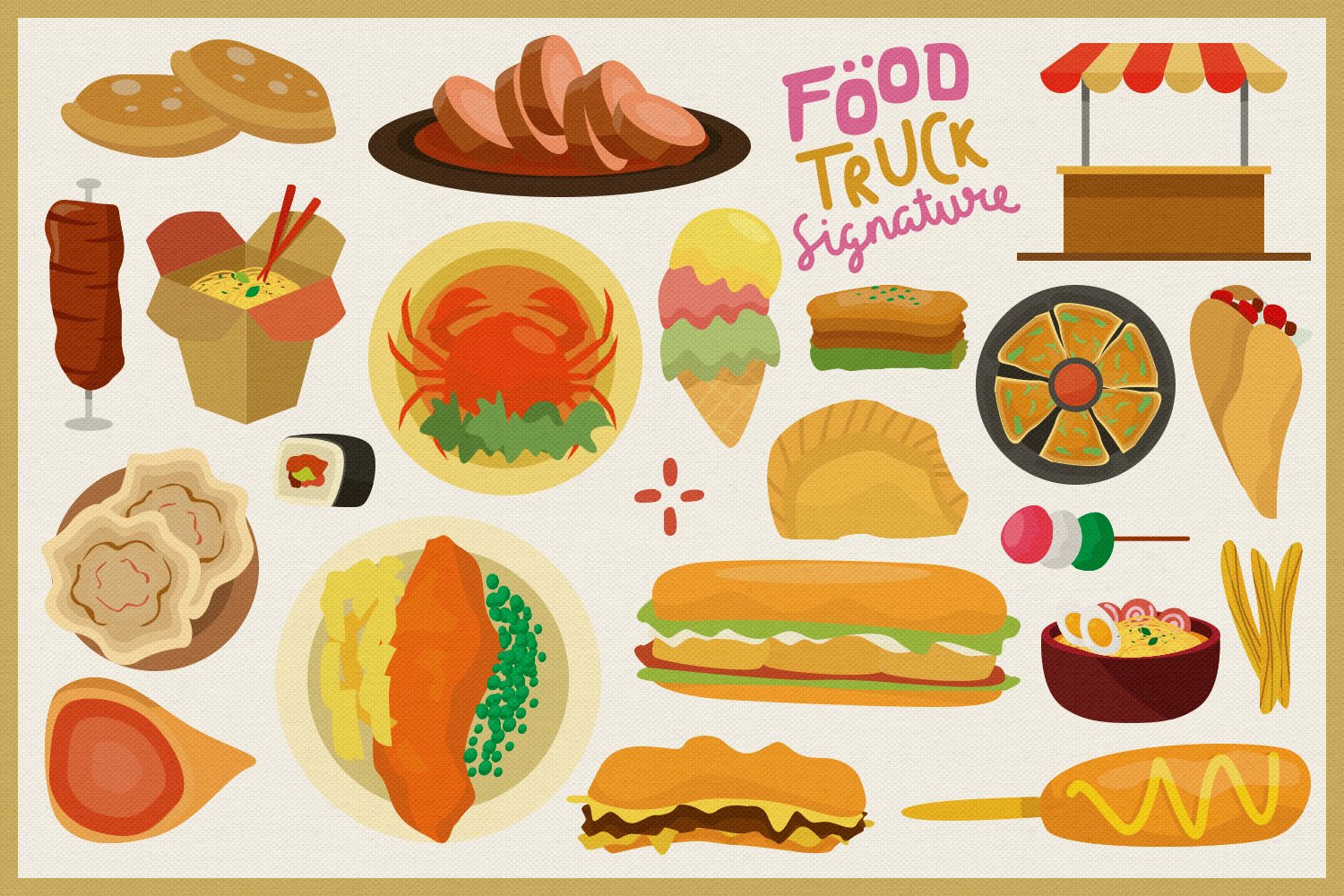 Street Food Vector Clipart Pack