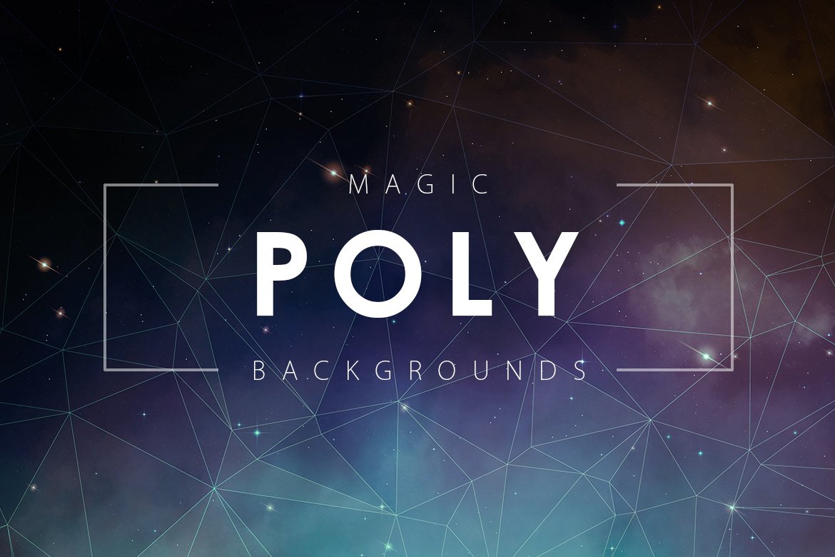 Magic Poly Backgrounds (559562) | Backgrounds | Design Bundles
