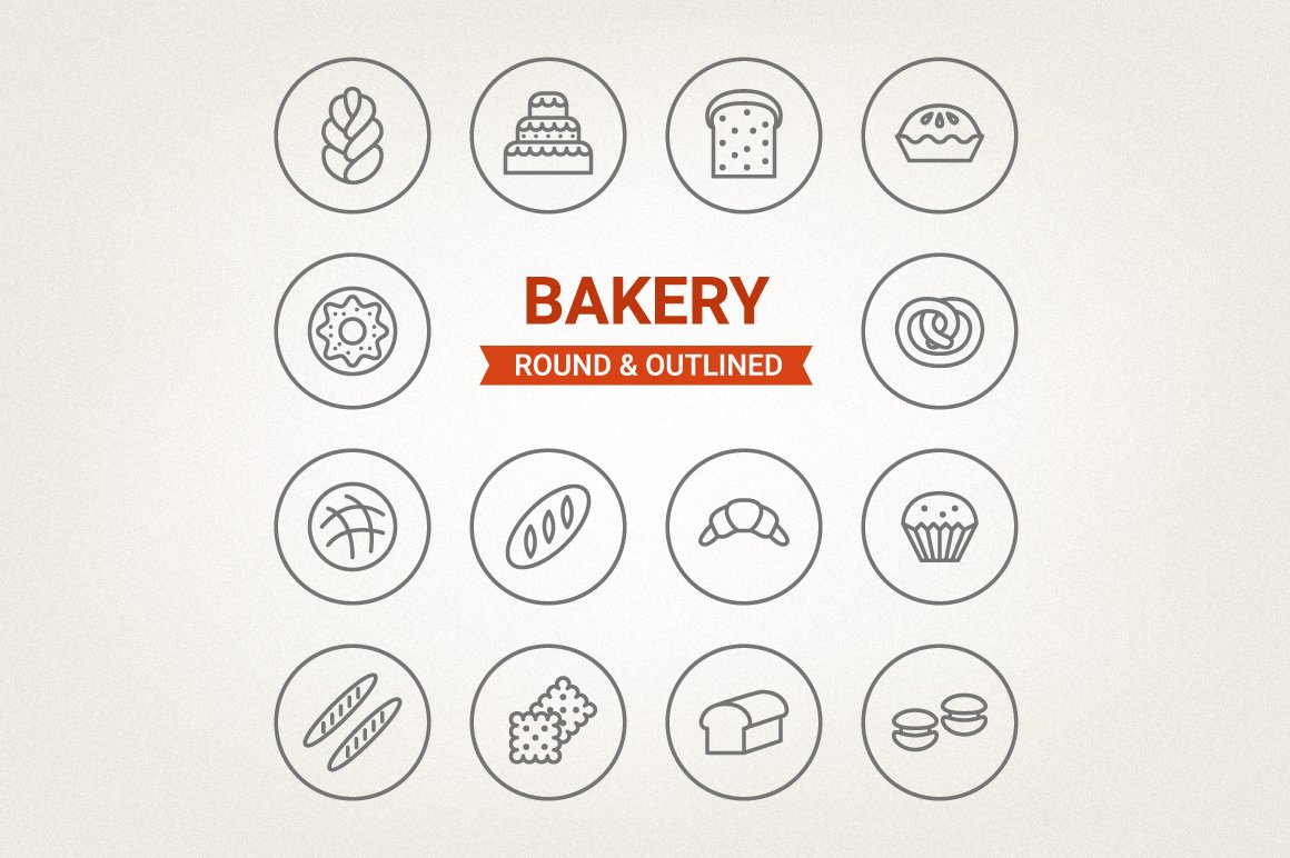 Circle Bakery Icons