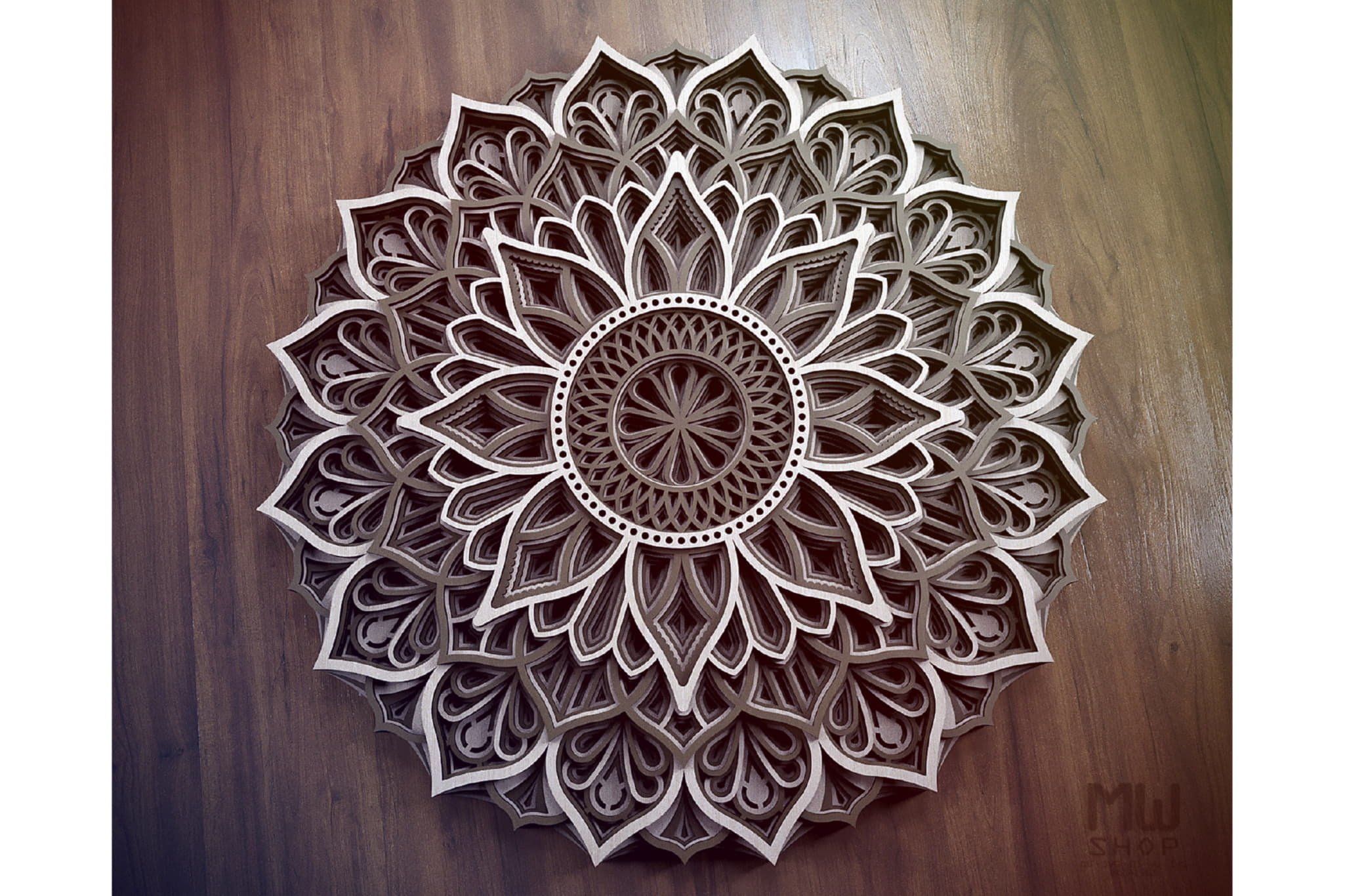 M64 - Flower Mandala DXF file, Multilayer Mandala Pattern (586808 ...
