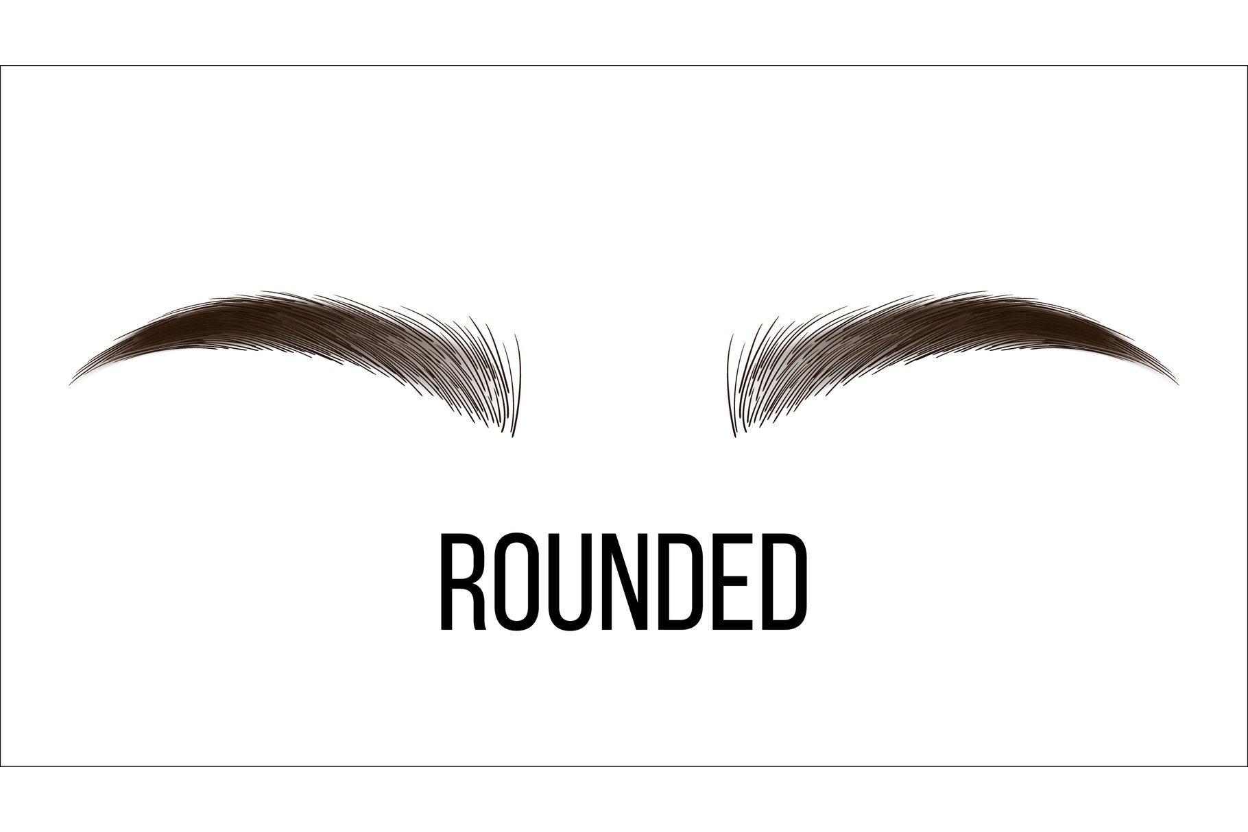 Medium Rounded Vector Hand Drawn Brows Shape (570311) | Illustrations ...