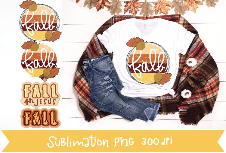 Fall Sublimation Design |Autumn Colors Sublimation (907490) | Cut Files ...
