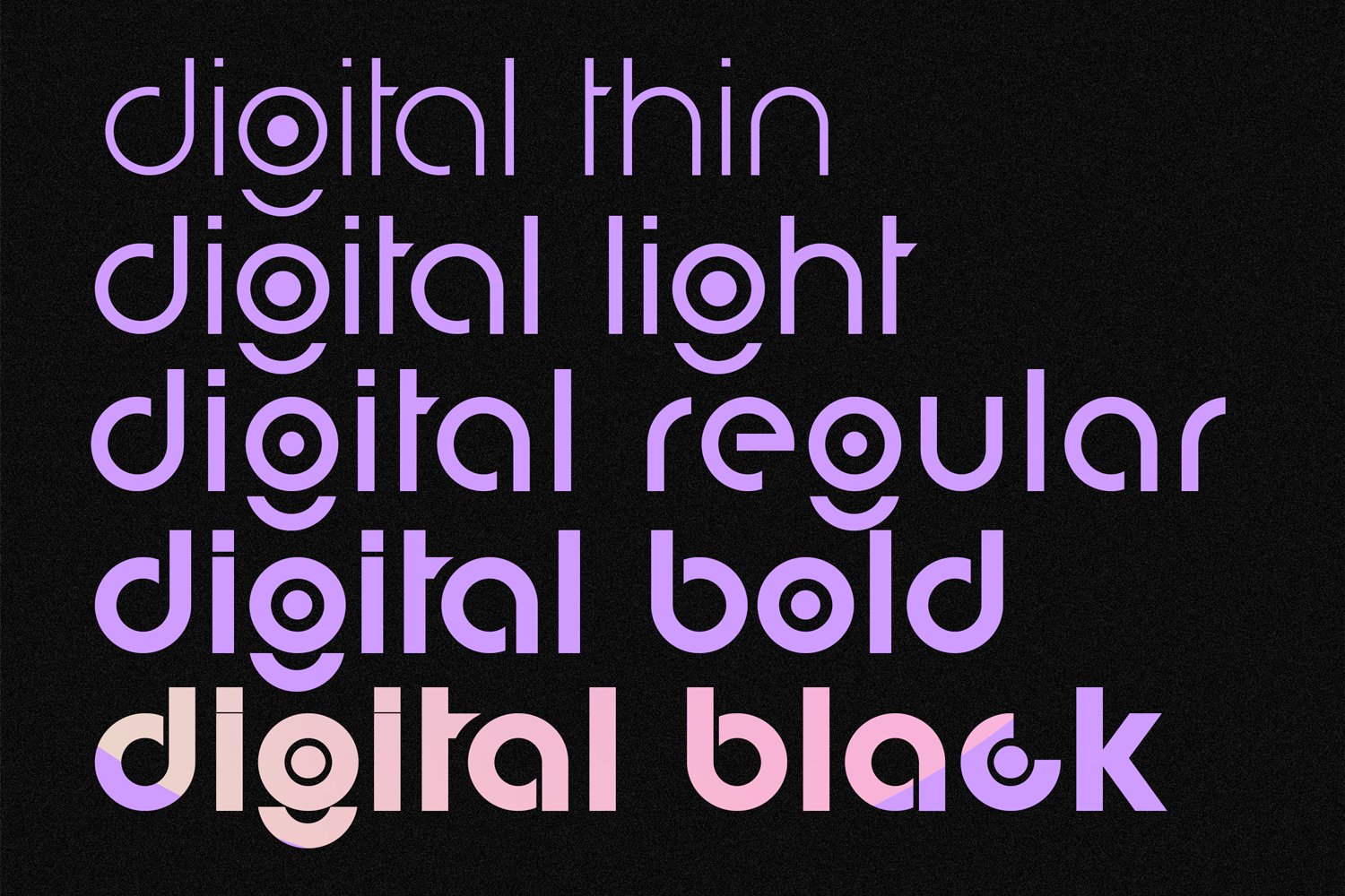 Digital Geometric Vector Font