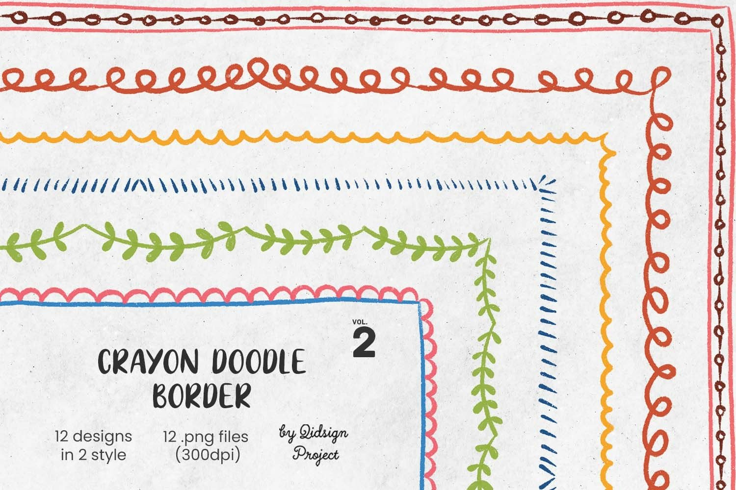 Crayon Doodle Border