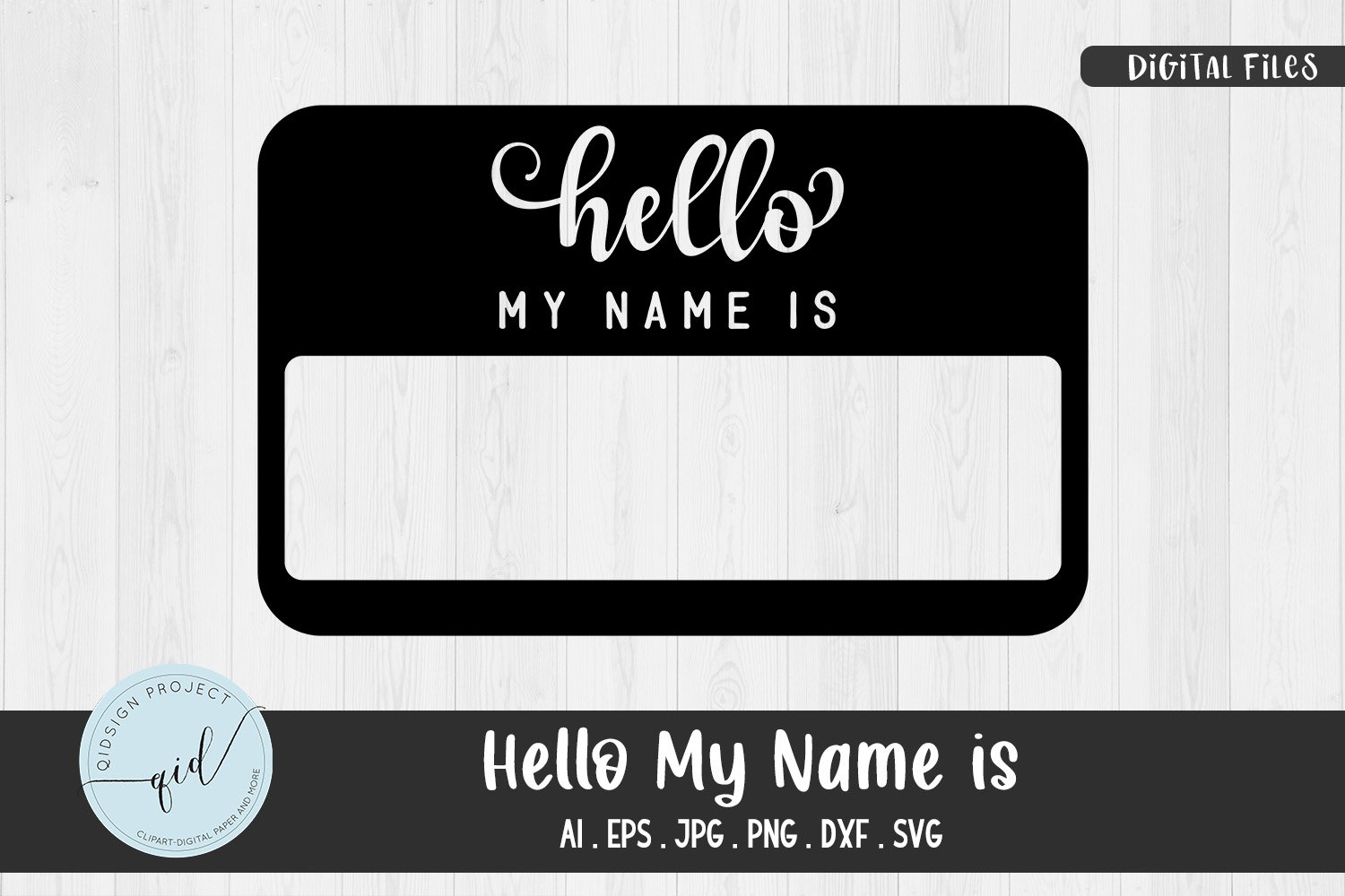 Hello My Name Is Clipart Black And White