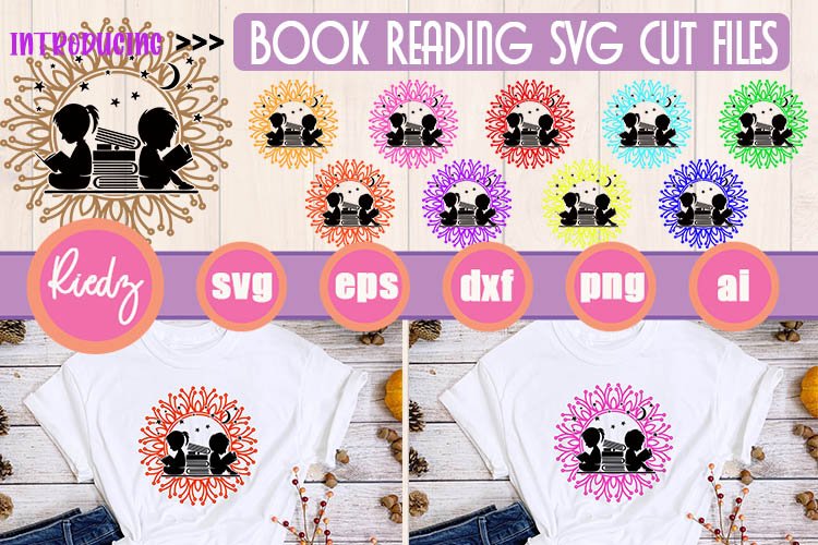 Read A Book Svg Cut File, Book Reading Svg Cut Files