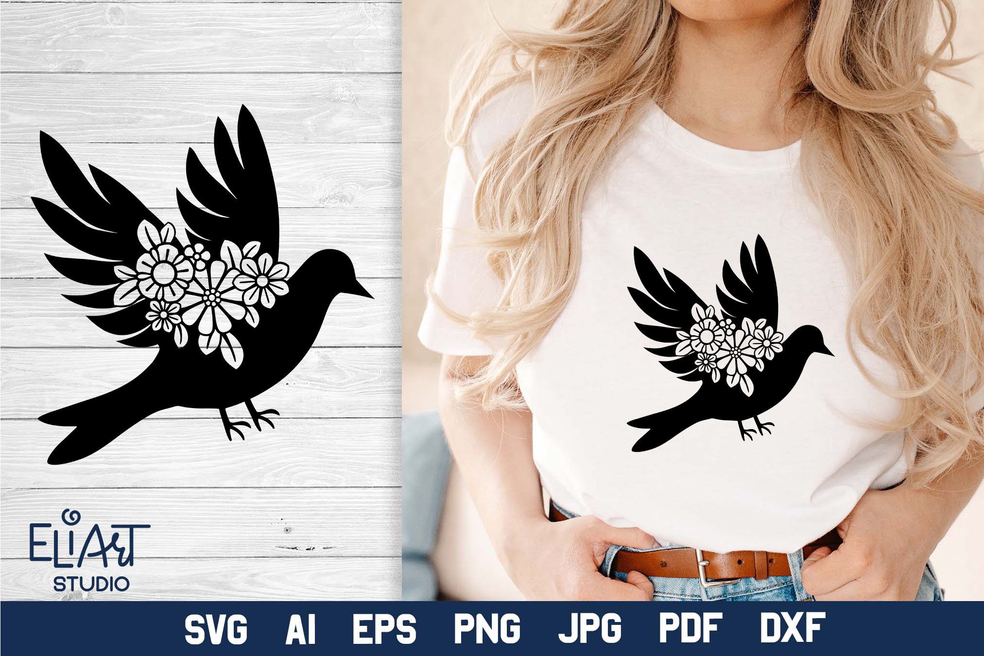 Dove Flower Design