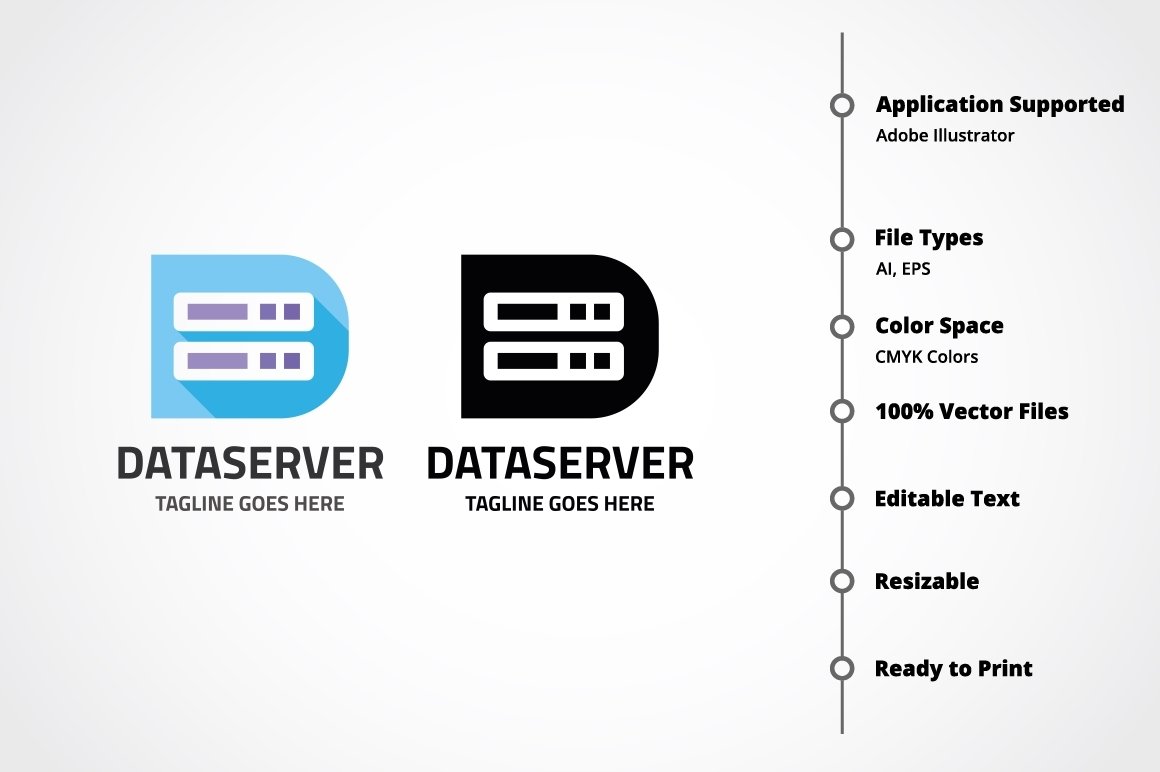 Data Server Logo (675969) | Logos | Design Bundles