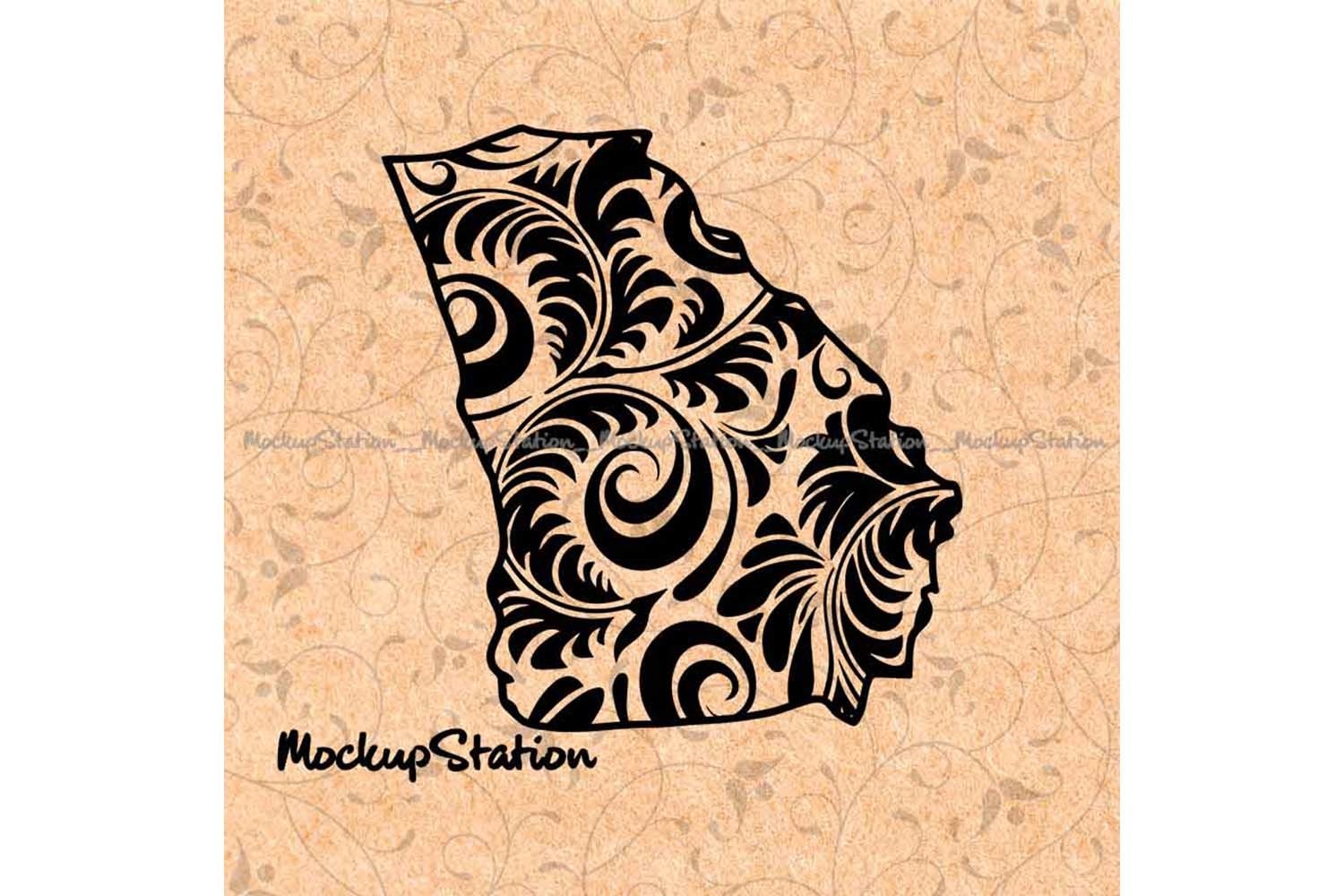 Georgia State png, Floral Mandala Decor SVG Cut File (270495) | SVGs ...