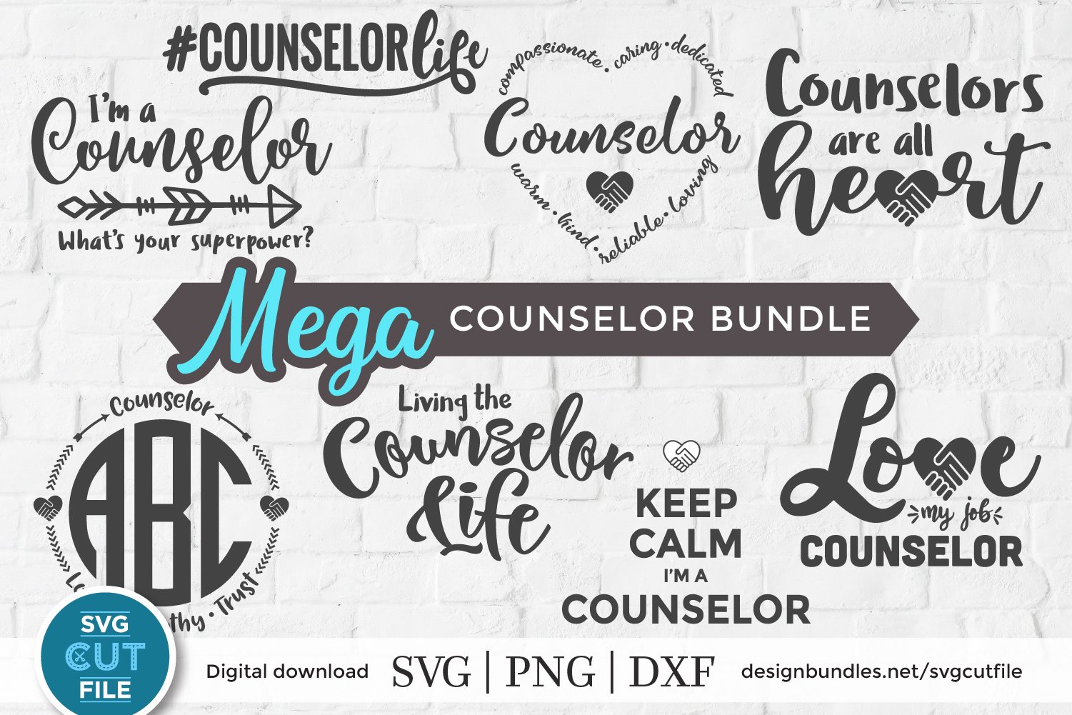 Counselor svg bundle - cut files for Cricut and Cameo (434458) | Cut ...