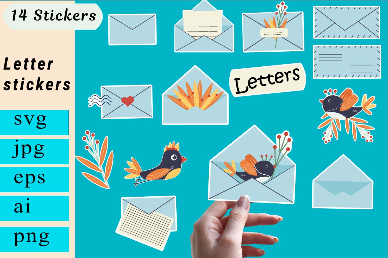 Mail letter stickers Papercraft Craft Supplies & Tools Embellishments ...