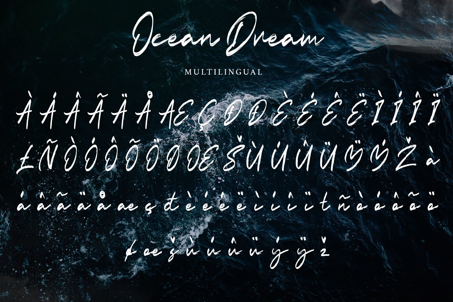 Ocean Dream | Brush Script Font (770376) | Brush | Font Bundles