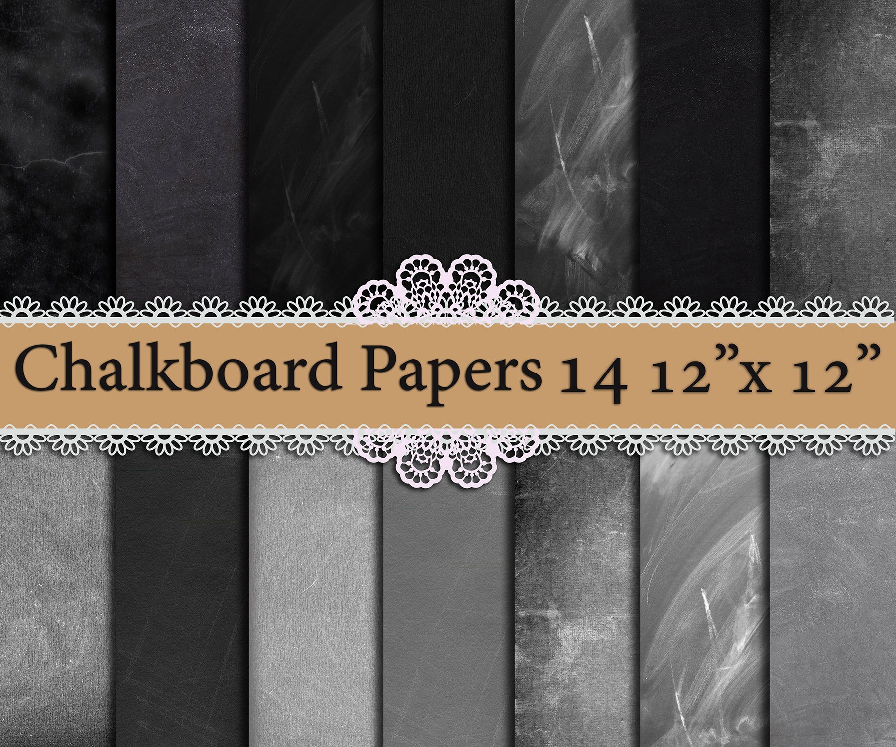 Chalkboard digital paper (30549) | Backgrounds | Design Bundles