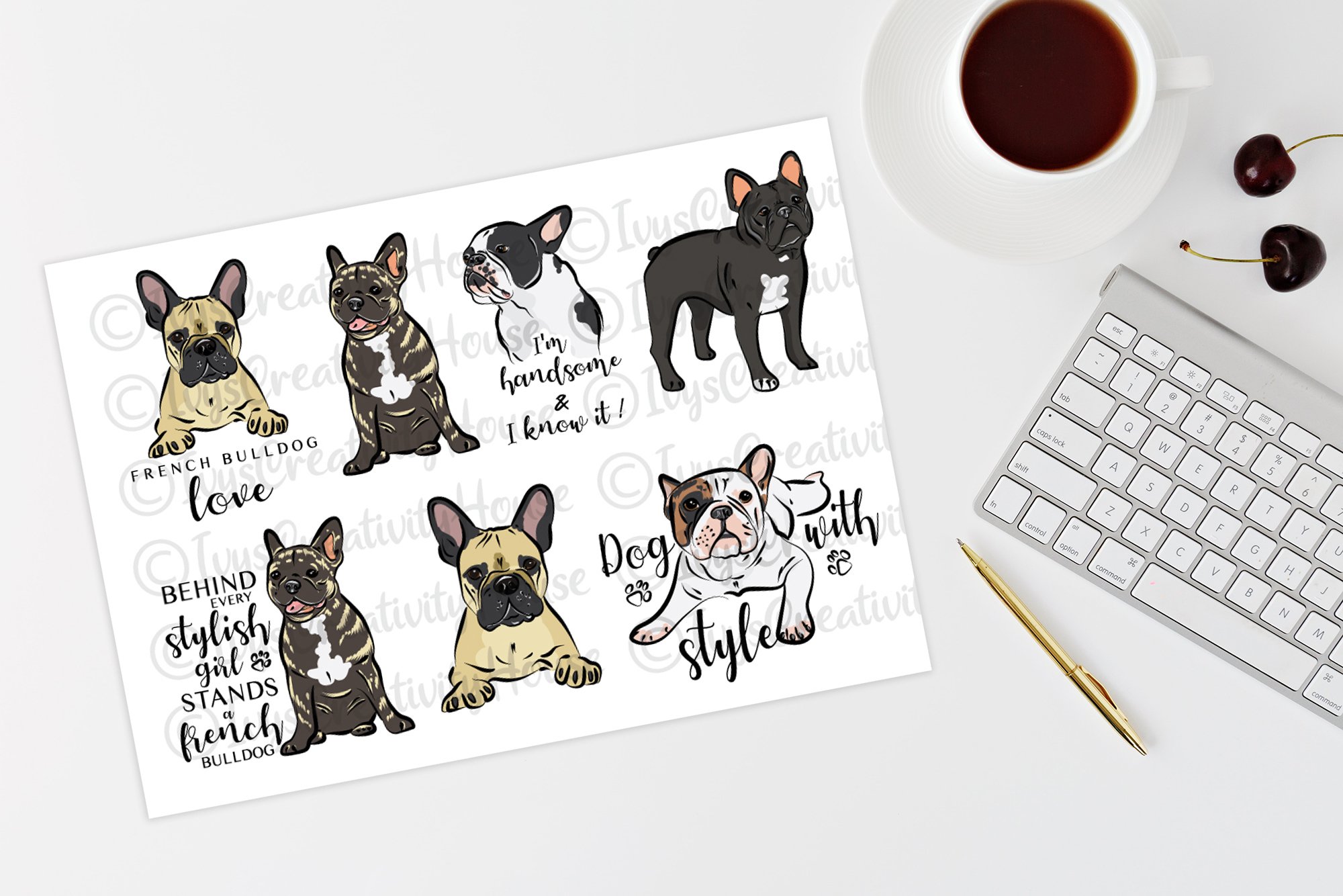 Frenchie, Svg Bundle, French Bulldog, Dog Breeds, Dog Svg (660681 ...