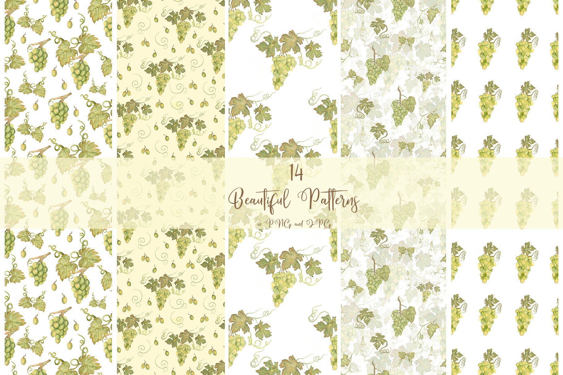 Watercolor Grapes (280140) | Illustrations | Design Bundles