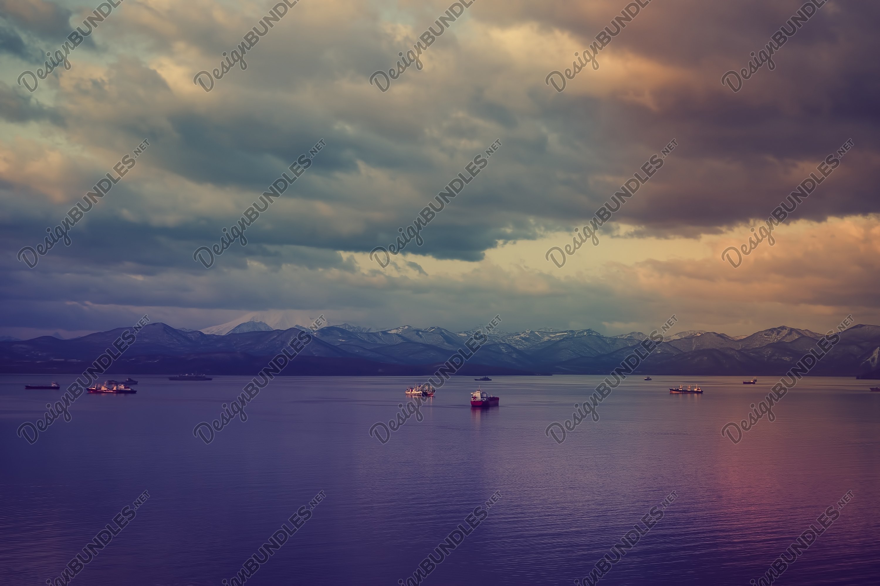 Seascape with a view of Avachinsky Bay and ships. (869292) | Nature ...