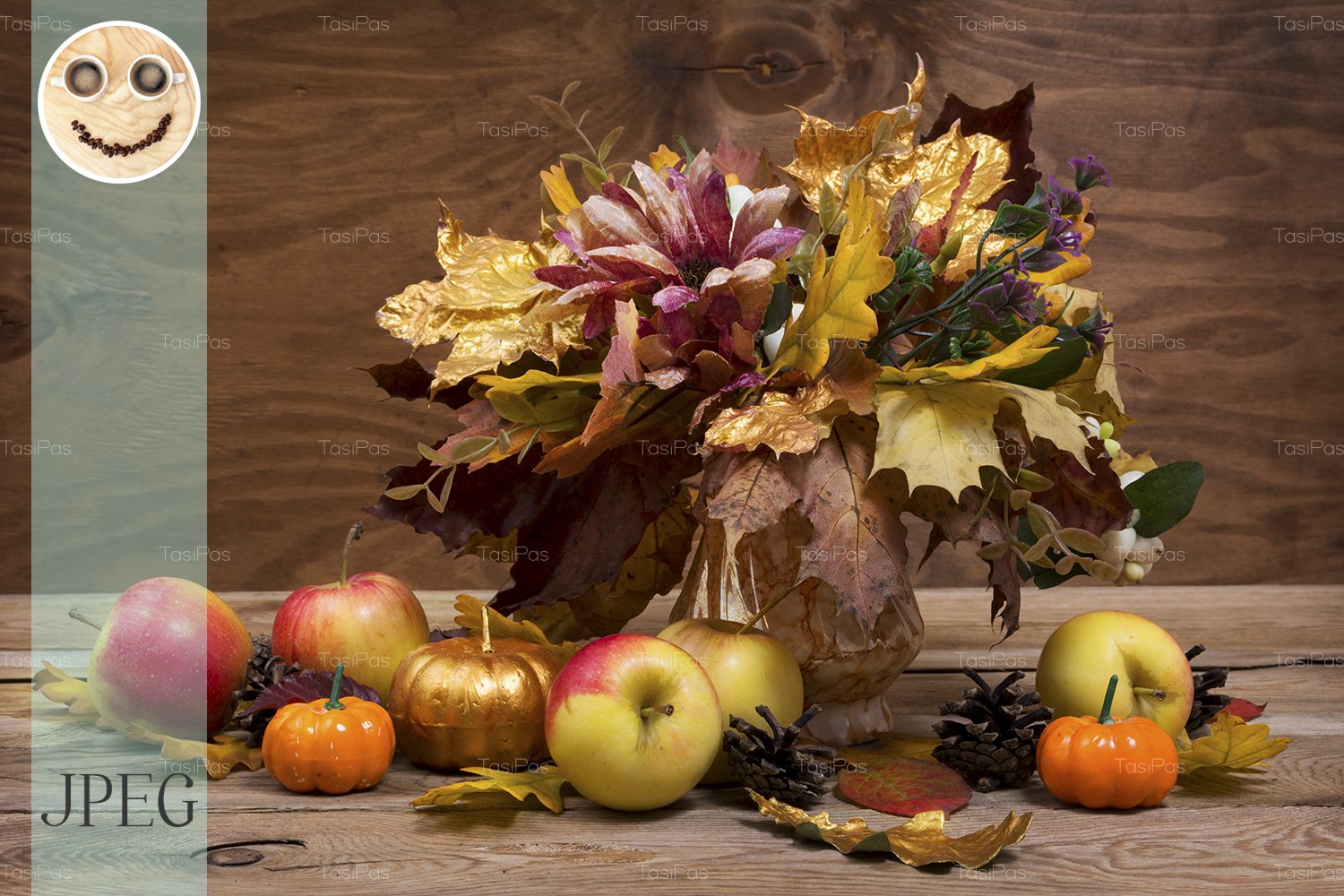 Fall leaves bouquet, pumpkins and apples (357265) | Conceptual | Design ...