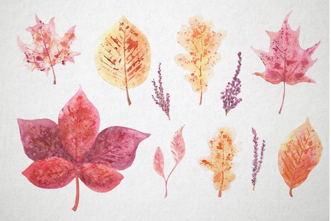 Watercolor Fall clipart, printable autumn leaves png (906710 ...