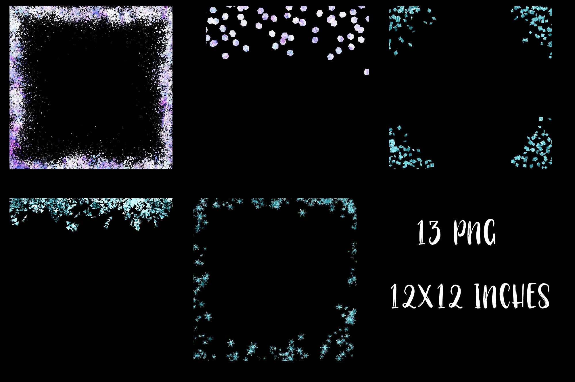 Frosted Borders Clipart (530714) | Illustrations | Design Bundles