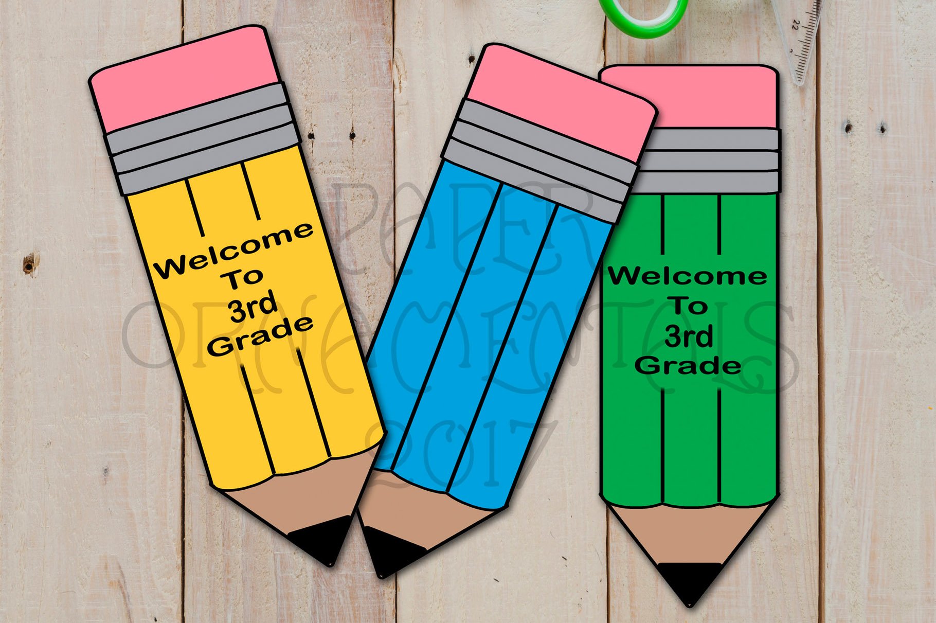 Pencil Bookmark Template