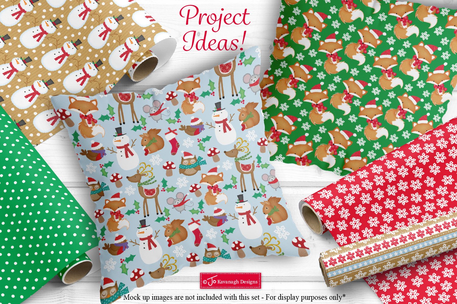 Christmas digital papers, Christmas seamless patterns -P6 (85443 ...