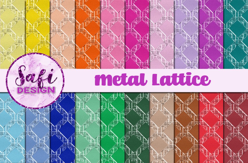 Metal Lattice Digital Paper Backgrounds
