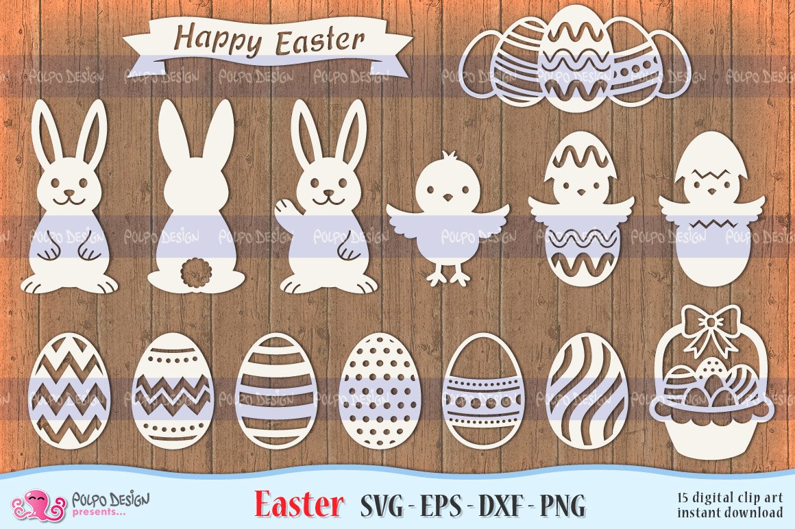 Easter SVG, Eps, Dxf and Png (501070) | Illustrations | Design Bundles