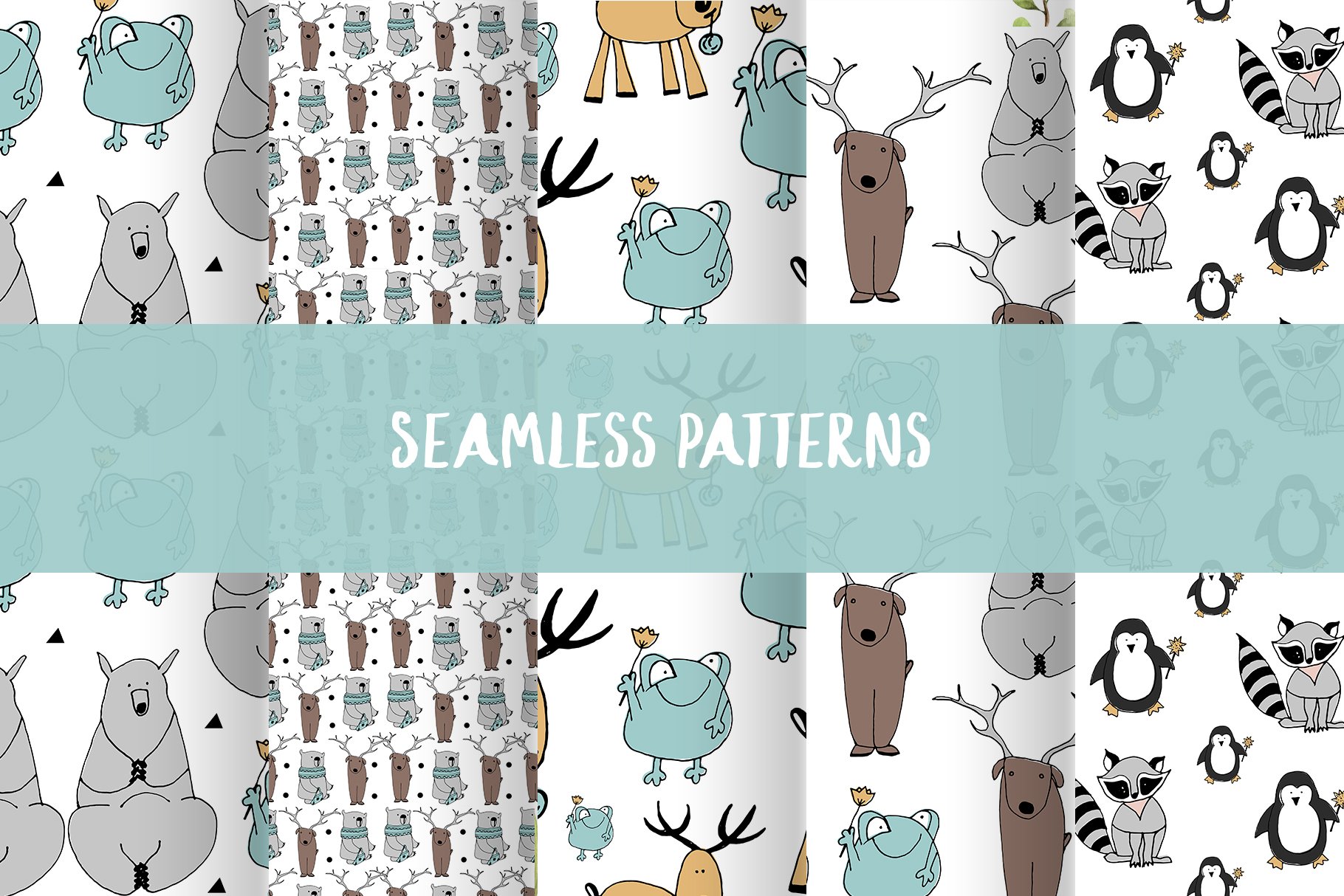Animals & patterns for baby nursery Cute baby illustrations (137964 ...