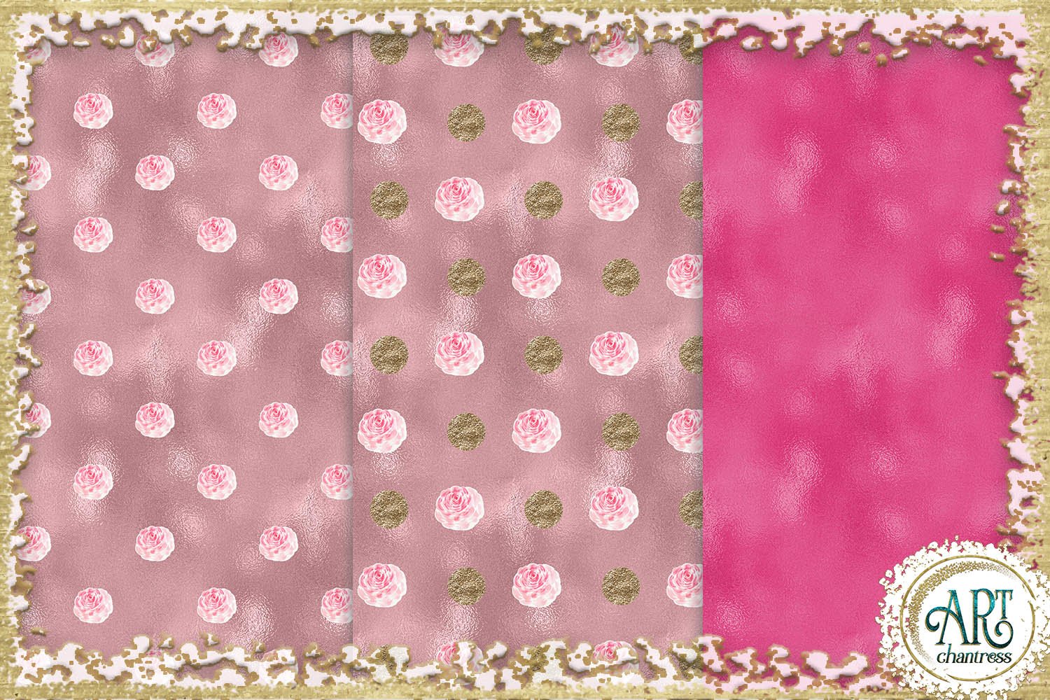 Glitter digital paper-pink,white,gold-digital textures JPEG (265224 ...