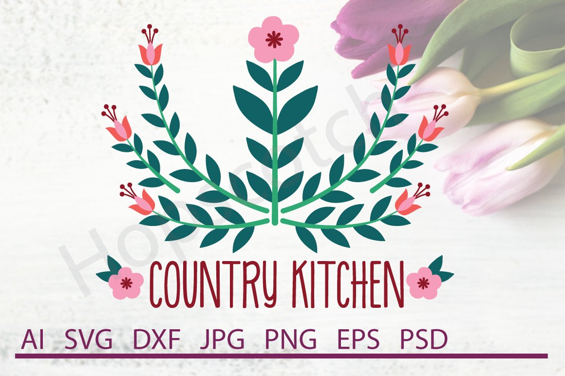 Country Kitchen SVG, DXF File, Cuttable File (102622) | SVGs | Design ...
