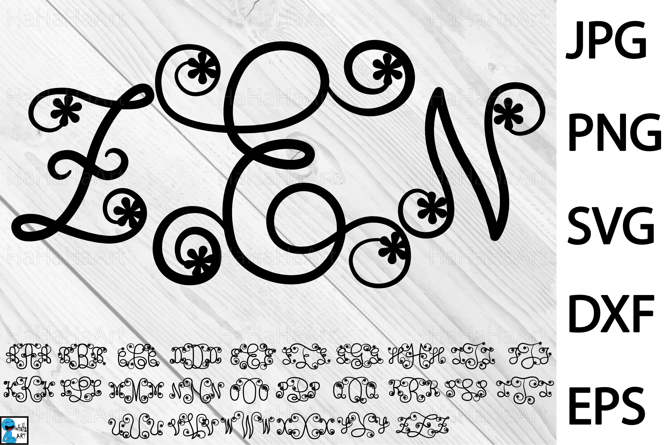 Vine Alphabet - Clip art / Cutting Files 253c (326194) | Illustrations ...