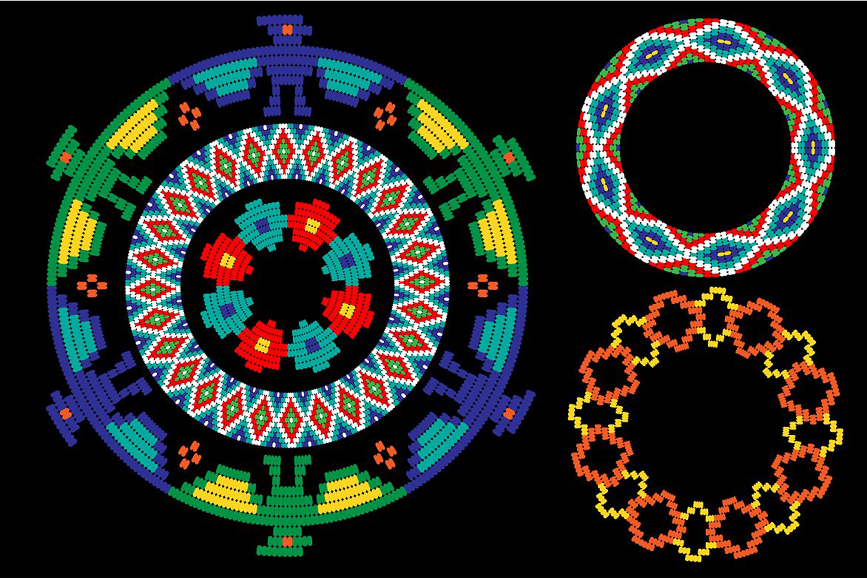 Native American Beaded Frames (151346) | Decorations | Design Bundles