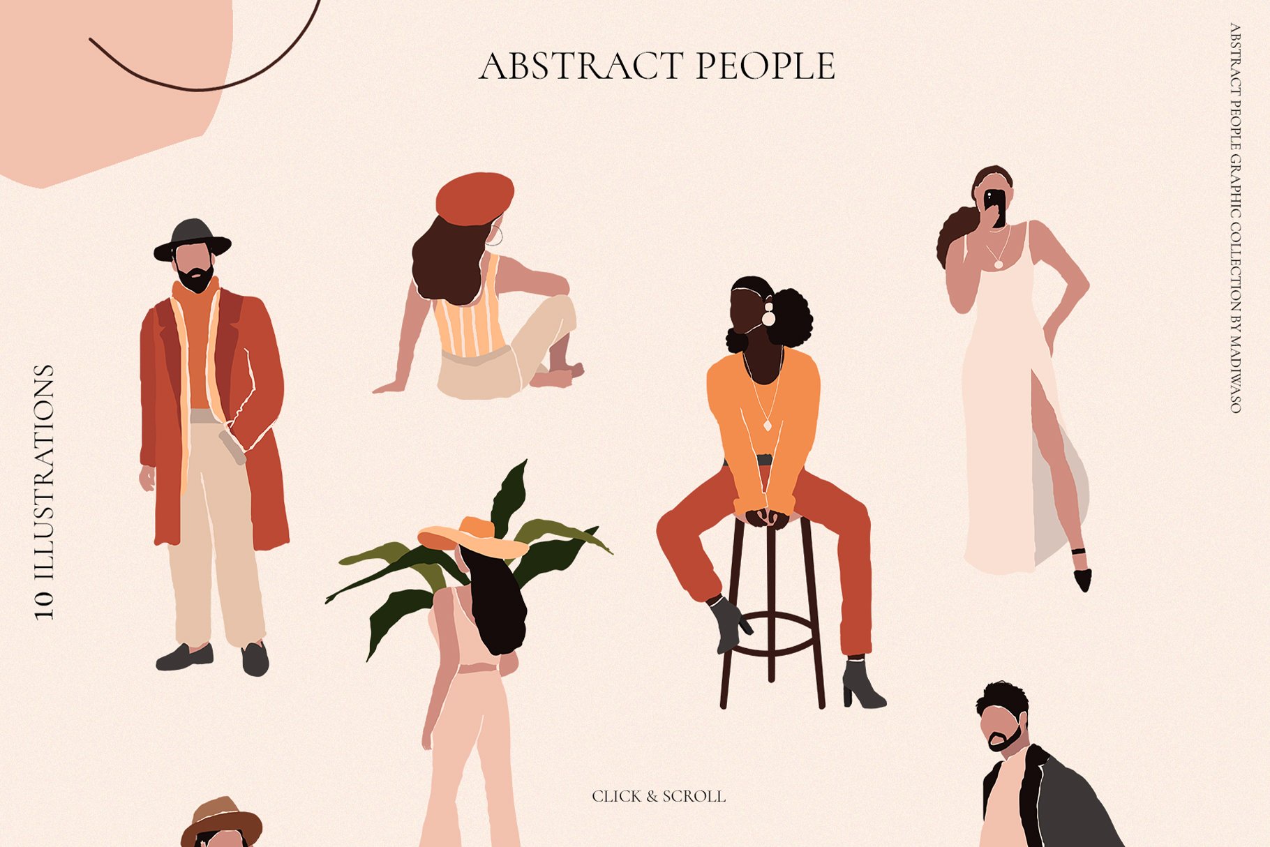 ABSTRACT PEOPLE prints modern art (519280) | Illustrations | Design Bundles