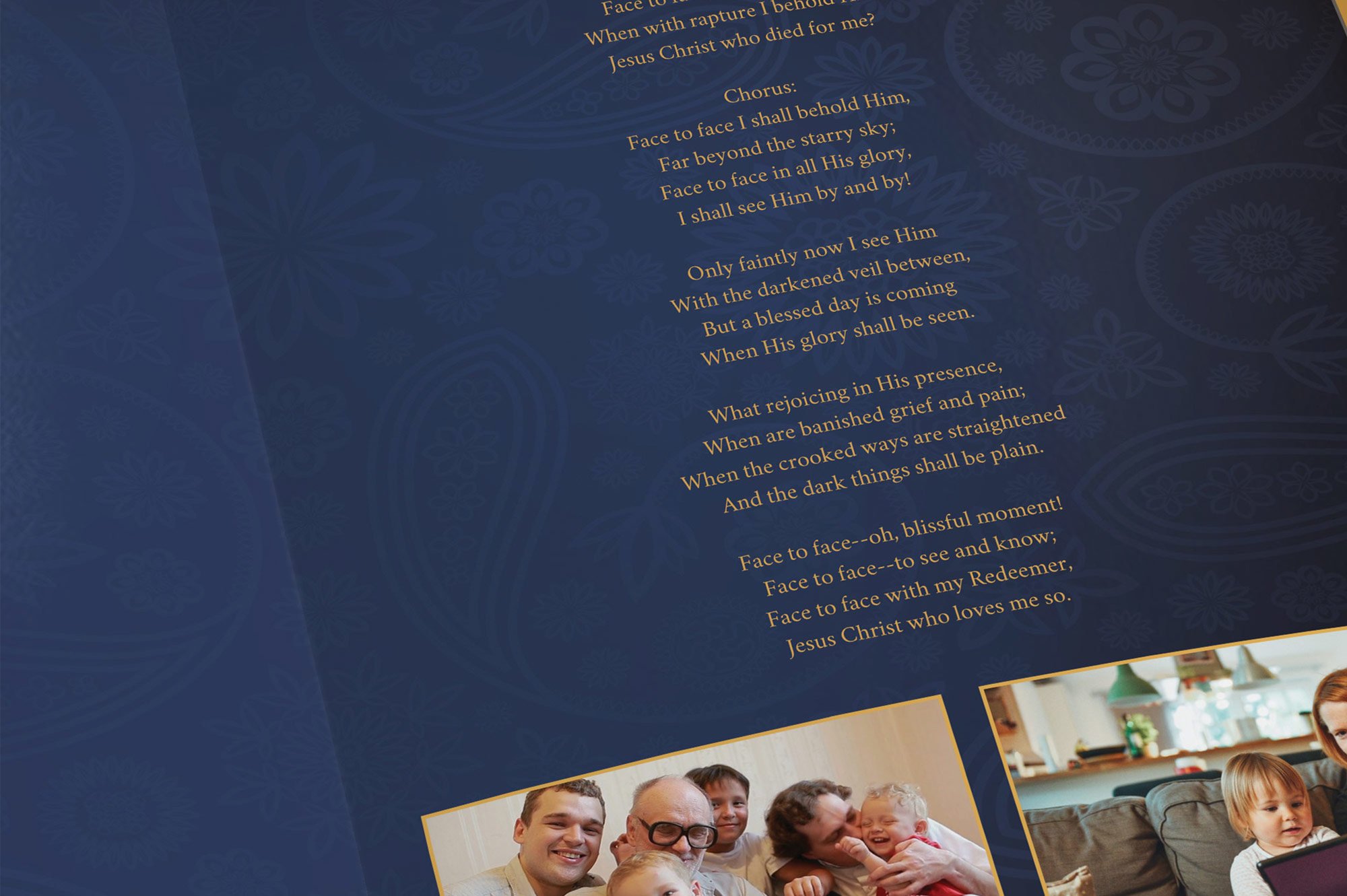 Blue Dignity Funeral Program Word Publisher Large Template (374001 ...