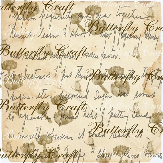 Old Letters Digital Paper, Vintage letters scrapbook Paper (91445 ...