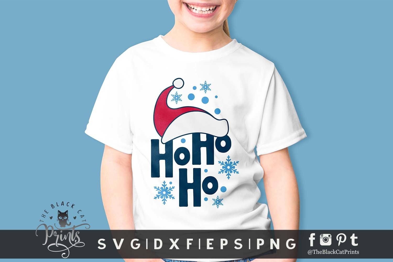 Ho Ho Ho SVG | Santa Hat SVG | Kids Christmas SVG Cut File (369704 ...