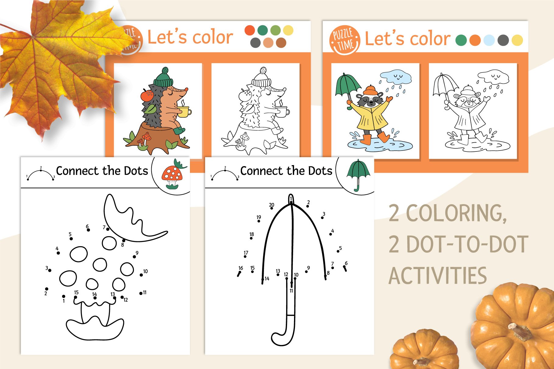 Autumn Games (819769) | Illustrations | Design Bundles