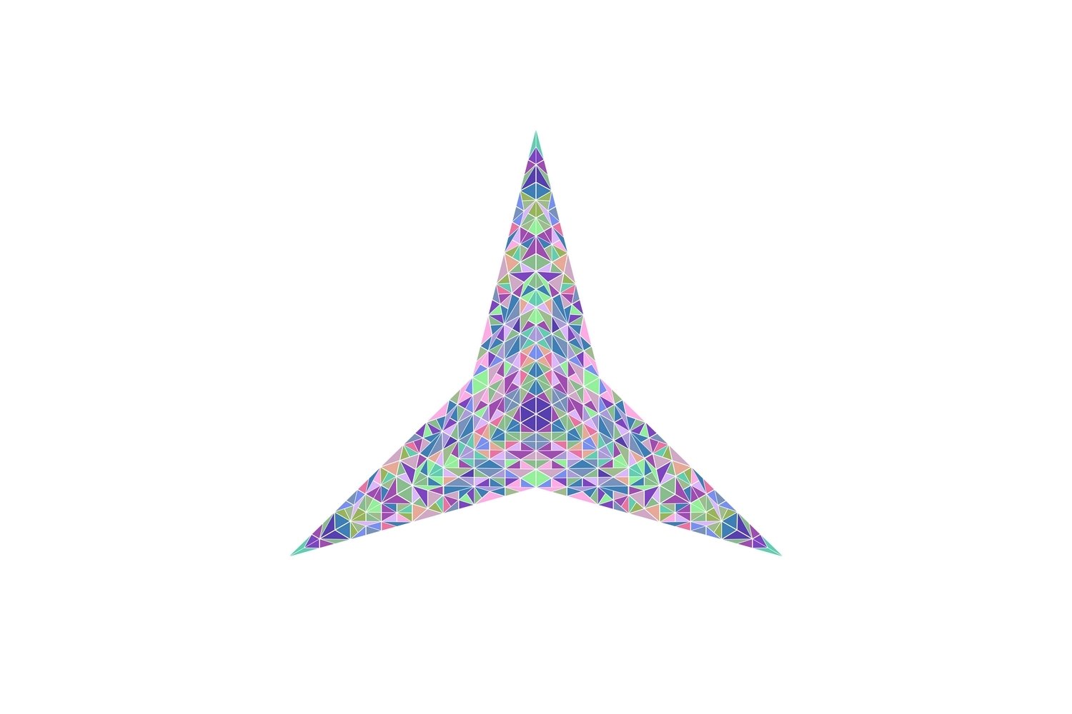 6 Mosaic Triangle Stars (331551) | Logos | Design Bundles