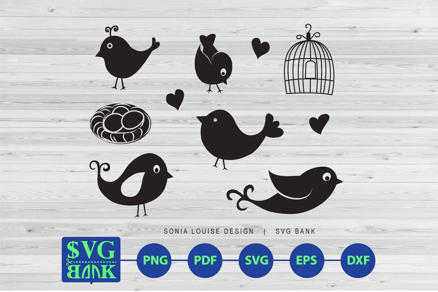 Cute and Funny Birds SVG cut file (275071) | SVGs | Design Bundles