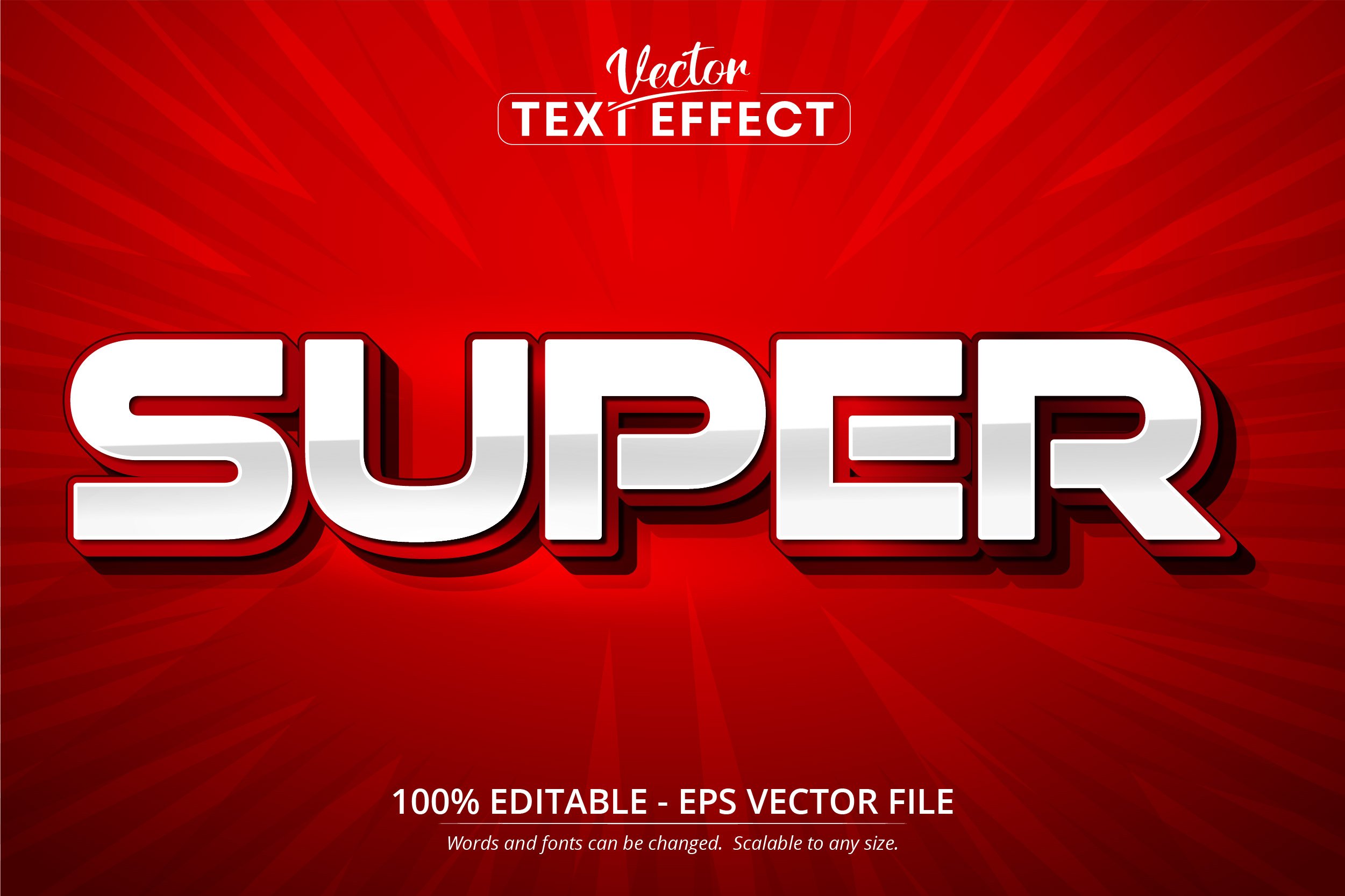 Super text, red color style editable text effect (1348333 ...