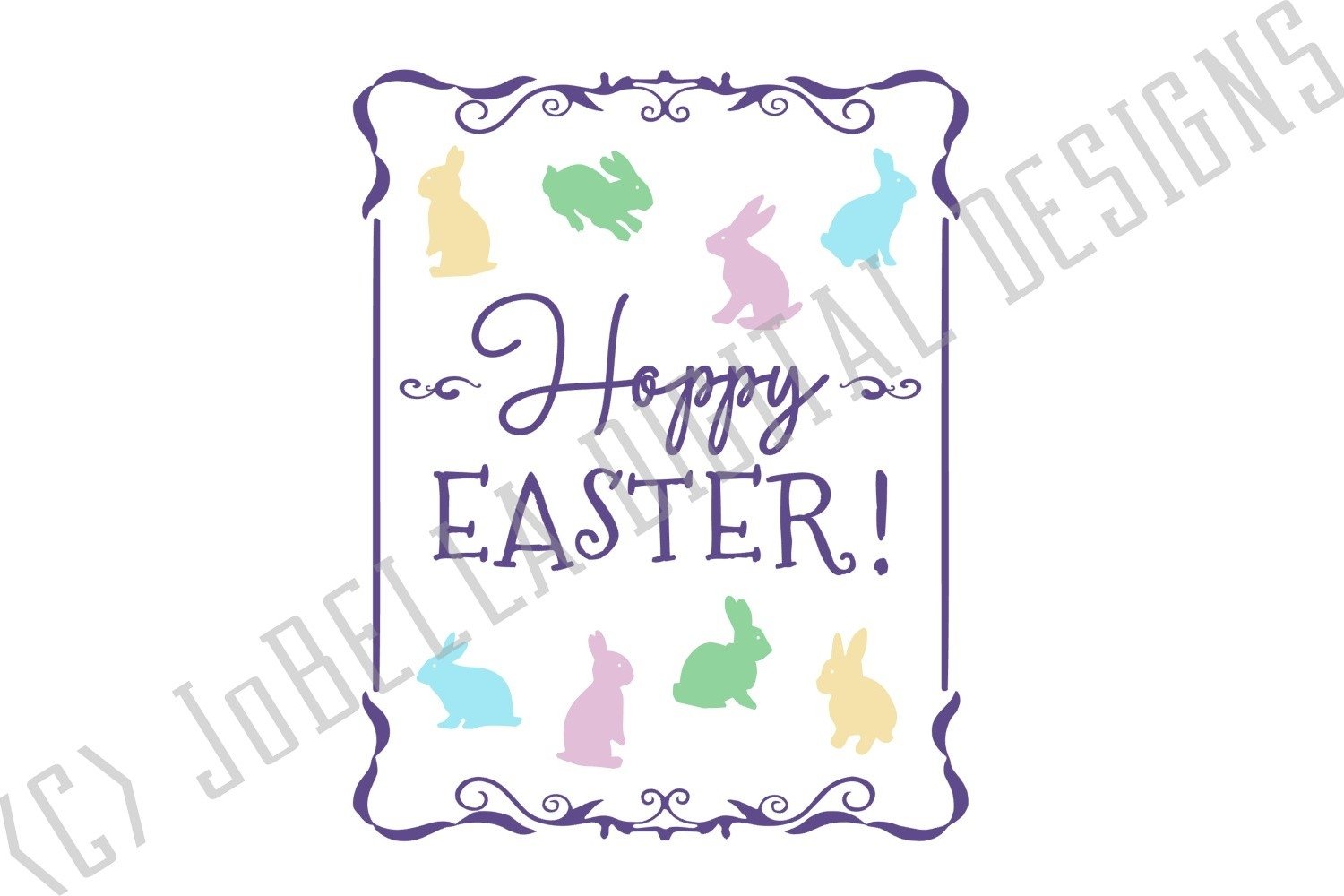 Hoppy Easter SVG and Printable Retro Vintage Design (233178) | Cut ...