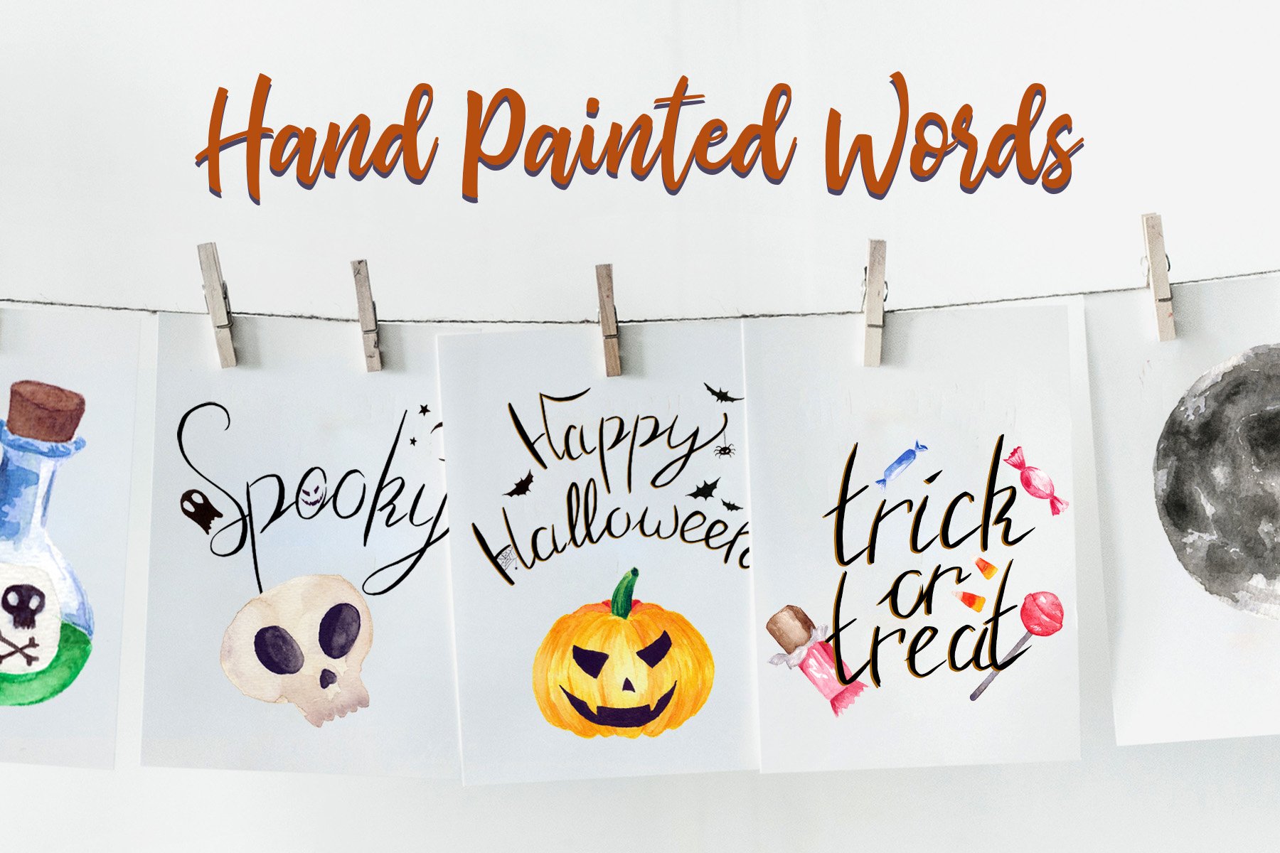 Halloween Watercolor Clip Art Pack! With SVG/Vector Versions (301801 ...