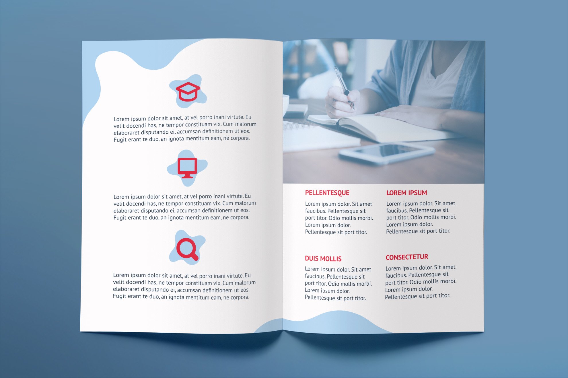Online Courses Brochure Bifold (436877) | Brochures | Design Bundles
