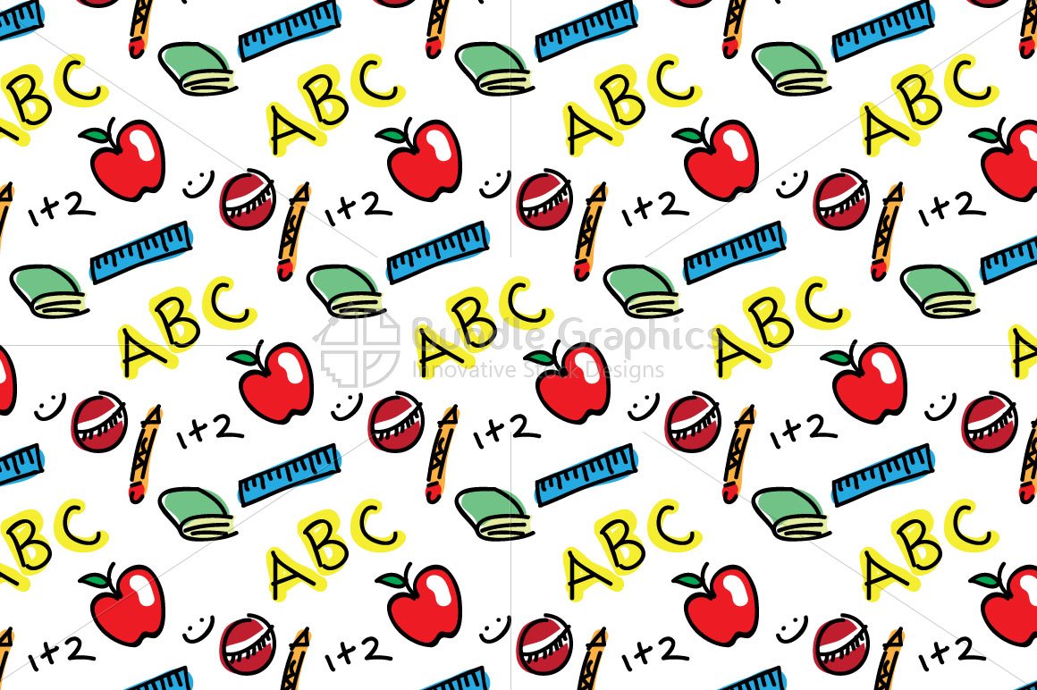Kindergarten Education Pattern (20959) | Backgrounds | Design Bundles
