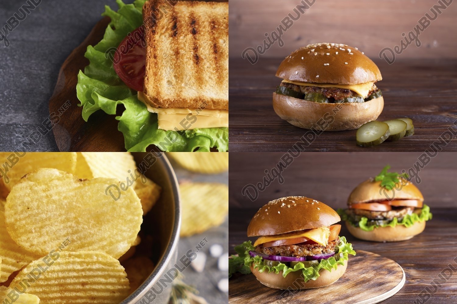 Big fast food set (834359) | Food and Drink | Design Bundles